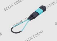 China OM4 MPO MTP Fiber Optic Loopback Adapter 0.3m 12 Fiber for QSFP Testing for sale