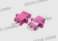China LC OM4 Multimode Simplex Fiber Optic Adapter Zirconia Sleeve 0.2dB Loss for sale