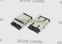 China SC to SC Multimode OM1/OM2 Duplex Fiber Optic Beige Adapter/Coupler With Flange for sale