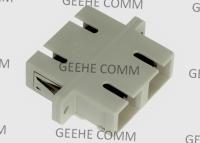 China SC to SC Multimode OM1/OM2 Duplex Fiber Optic Beige Adapter/Coupler With Flange for sale