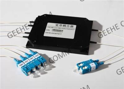 China 2x4 Fan Out 1480nm Fused Fiber Optic WDM Module with LC Connector High Isolation for sale