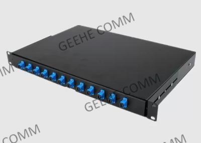 China 12 Port SC Duplex Multimode Fiber Patch Panel 1.2mm Steel 19 Inch Rack Mount for sale