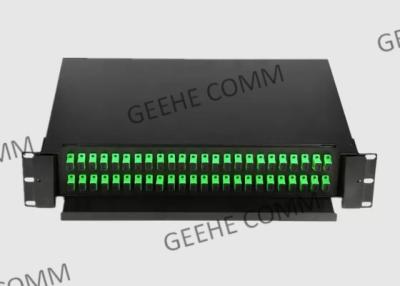 China 48 Port Multimode LC Fiber Optic Patch Panel 2U 19 Inch Rackmount 62.5 Micron for sale