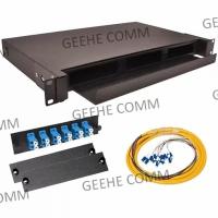 China Industrial 4U 24 Port OM3 MPO To LC Patch Panel for sale
