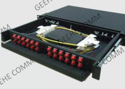 China Zirconia Insert Singlemode 2U 24 Port FC Fiber Optic Patch Panel for sale