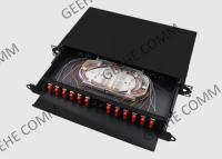 China Zirconia Insert Singlemode 2U 24 Port FC Fiber Optic Patch Panel for sale