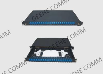 China 1U Easy Sliding Standard OS2 Fiber Patch Panel With SC UPC Adapters for sale