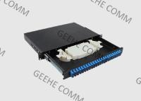 China 19 Inch 1U Rack Mount Fiber Patch Panel 24 Port MM Simplex SC/PC Adapter for sale