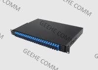 China 19 Inch 1U Rack Mount Fiber Patch Panel 24 Port MM Simplex SC/PC Adapter for sale