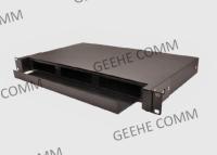 China Empty 24 Port Simplex 24 Fiber ST Patch Panel Faceplate 1U 45 Degree for sale