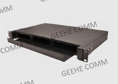 China Empty 24 Port Simplex 24 Fiber ST Patch Panel Faceplate 1U 45 Degree for sale