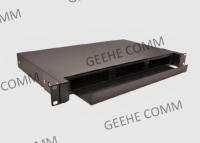 China Empty 24 Port Simplex 24 Fiber ST Patch Panel Faceplate 1U 45 Degree for sale