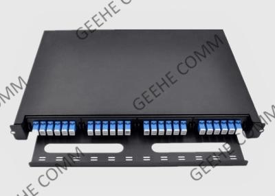 China 1U HD Rack Mount Fiber Patch Panel With MPO / MTP Cassette Or Adapter Panel for sale
