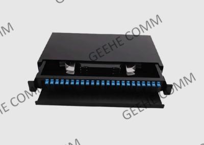 China 24 Port SC UPC Fiber Optic Patch Panel 1U Rack Mount for Data Center for sale