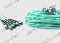 China Multimode 8 Core 100G OM4 10m MPO To MPO Fiber Cable for sale