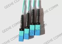 China Multimode 8 Core 100G OM4 10m MPO To MPO Fiber Cable for sale