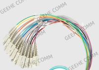 China MPO to 12x SC Multimode 12 Fiber 0.9mm Breakout Cable Type A for sale