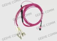 China Multi Trunk 8 Cores OM3 2.0mm MPO To LC  Breakout Cable for sale