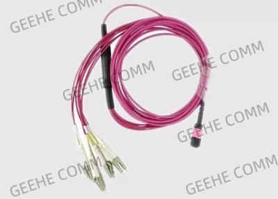China Multi Trunk 8 Cores OM3 2.0mm MPO To LC  Breakout Cable for sale