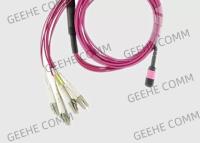 China Multi Trunk 8 Cores OM3 2.0mm MPO To LC  Breakout Cable for sale