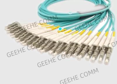 China 144 Fibers OM3 LC Dulpex 100G MPO Fiber Cable for sale