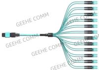 China 144 Fibers OM3 LC Dulpex 100G MPO Fiber Cable for sale