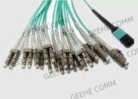 China 144 Fibers OM3 LC Dulpex 100G MPO Fiber Cable for sale