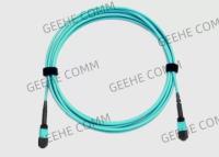 China 12 Core Male to Female LSZH OM3 MPO Fiber Cable Trunk Assembly for sale