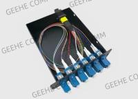 China 12 Fiber Pre-Installed 6 Duplex LC Adapters MTP MPO Fiber Breakout Cable Cassette OM4 for sale