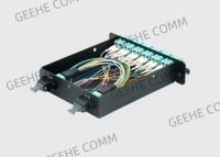 China MTP MPO Fiber Breakout Cable 12xLC Duplex Fiber Optic Exchange Cassette 24 Fiber OM3 for sale