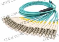 China 50/125 Multimode MPO To 12x LC Duplex OM4 Fiber Optic Cables for sale