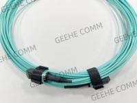 China 8F OM4 MPO Female to Female Type B OFNP Low Loss Fiber Trunk Cable 13m for sale