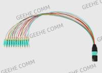 China Multi Mode 12 Cores 0.9mm MPO To LC Breakout Cable for sale