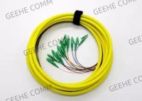 China 12 Strand OS2 Single Mode LC APC 9/125um Fiber Optic Pigtail Low Loss for sale