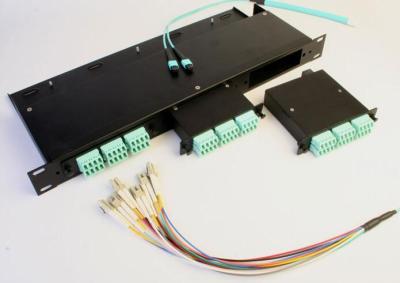 China 96F MPO 1U Patch Panel Cassette for 10G 40G 100G Data Center Fiber Management for sale