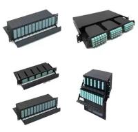 China RJ45 HD Patch Panel 483x375mm 4HU Black SPCC Steel 576 Cores for Data Center for sale