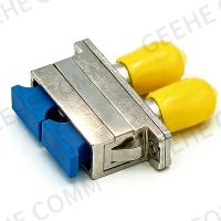 China SC Female to ST Female Duplex Fiber Optic Hybrid Adapter Ceramic Sleeve ≤0.2dB for sale