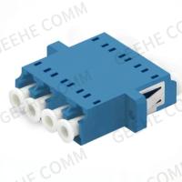 China LC/UPC Singlemode Quad Fiber Optic Adapter Flange 0.2dB Insertion Loss Ceramic Sleeve for sale