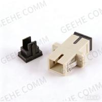 China SC Multimode Simplex Fiber Optic Adapter with Flanges Ceramic Sleeve 0.2dB for sale