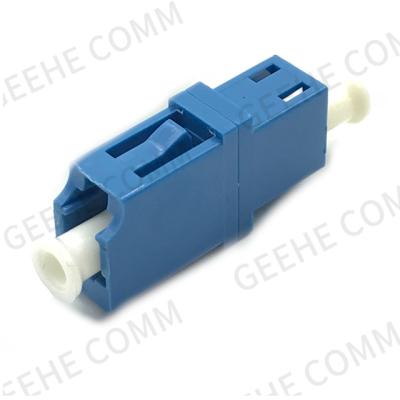 China LC/UPC Singlemode Simplex Fiber Optic Adapter Flange Ceramic Sleeve ≤0.2dB for sale