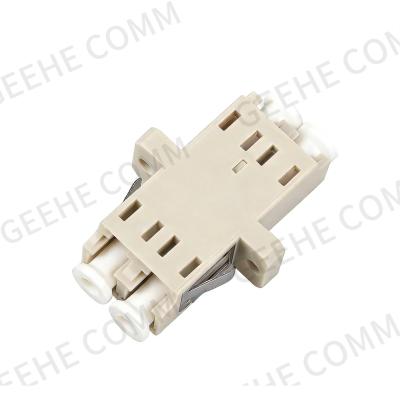 China LC/UPC Multimode Simplex Fiber Optic Adapter Flange OM3 0.2dB Insertion Loss for sale