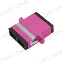 China SC Multimode Duplex Fiber Optic Adapter Flange OM4 0.2dB Insertion Loss for sale