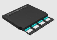 China 1U 144 Cores HD Fiber Patch Panel MPO to LC Pre-terminated High Density Rack Mount for sale