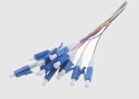 China 10Gbps OM3 LC 12 Strand Multimode Fiber Optic Pigtail 50/125 3m for sale