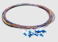 China 10Gbps OM3 LC 12 Strand Multimode Fiber Optic Pigtail 50/125 3m for sale