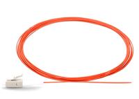 China SM 9/125 LC 0.9mm OFNP Fiber Optic Pigtail for sale