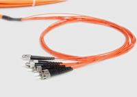 China 6 Cores ST UPC Single Mode 9/125um 3M Fiber Optic Pigtail Fan Out Bundle for sale