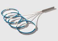 China 1x4 9/125 Single Mode Fiber Optic PLC Splitter Steel Tube 1260-1650nm for sale