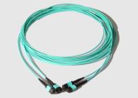 China 12 Core OM4 MTP Trunk Cable MPO to MPO OFNP Low Loss 100G Data Center for sale