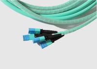 China 12 Core OM4 MTP Trunk Cable MPO to MPO OFNP Low Loss 100G Data Center for sale